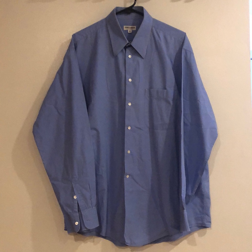 New Vintage Giorgio Armani Crisp Button Down Collared… - Gem
